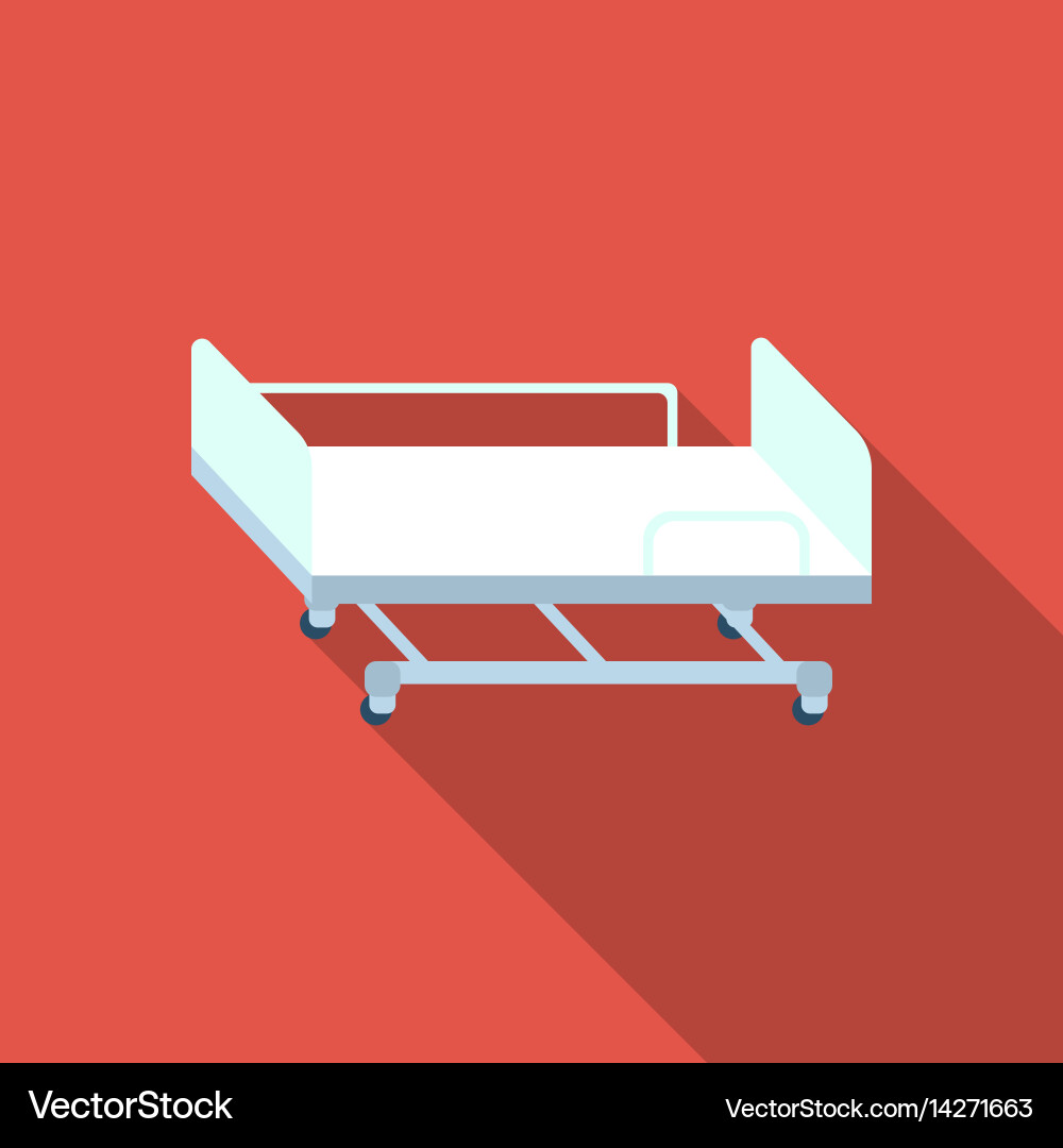 Hospital gurney icon flat single medicine icon Vector Image