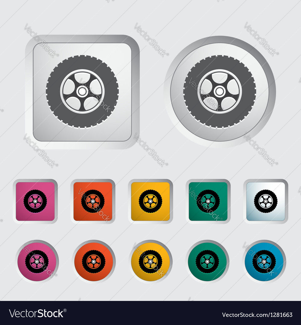 Icon car wheel Royalty Free Vector Image - VectorStock