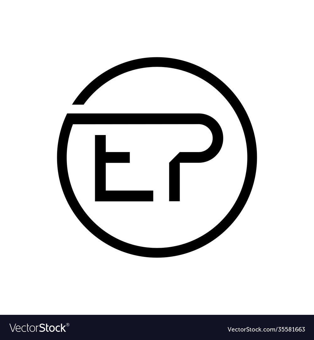 Initial ep letter logo creative typography Vector Image