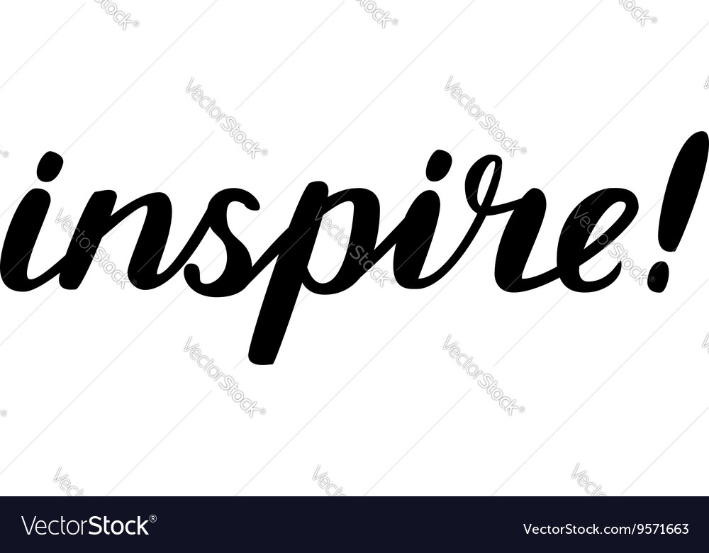 Inspire brush lettering Royalty Free Vector Image