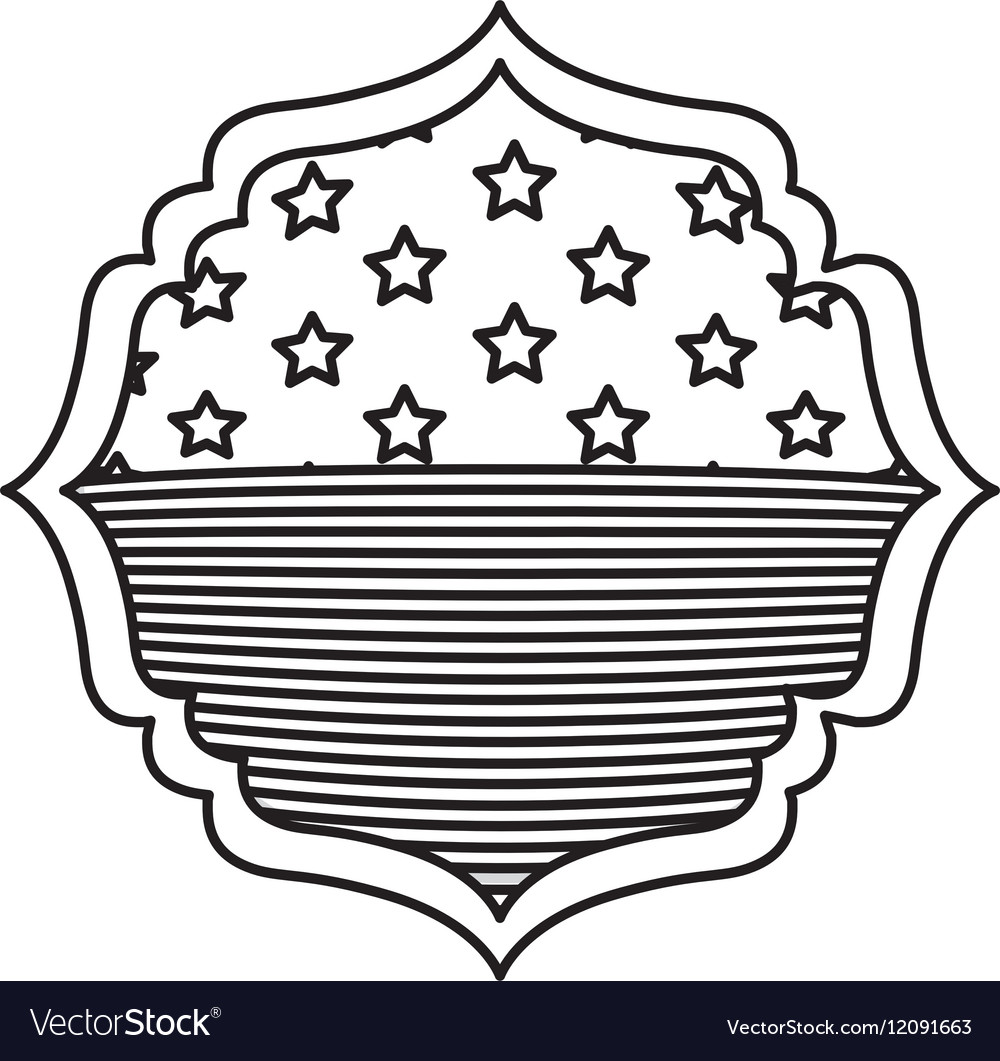 Isolated usa flag inside frame design Royalty Free Vector