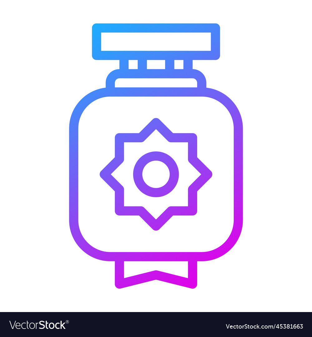 Lantern gradient and logo icon new year icon Vector Image