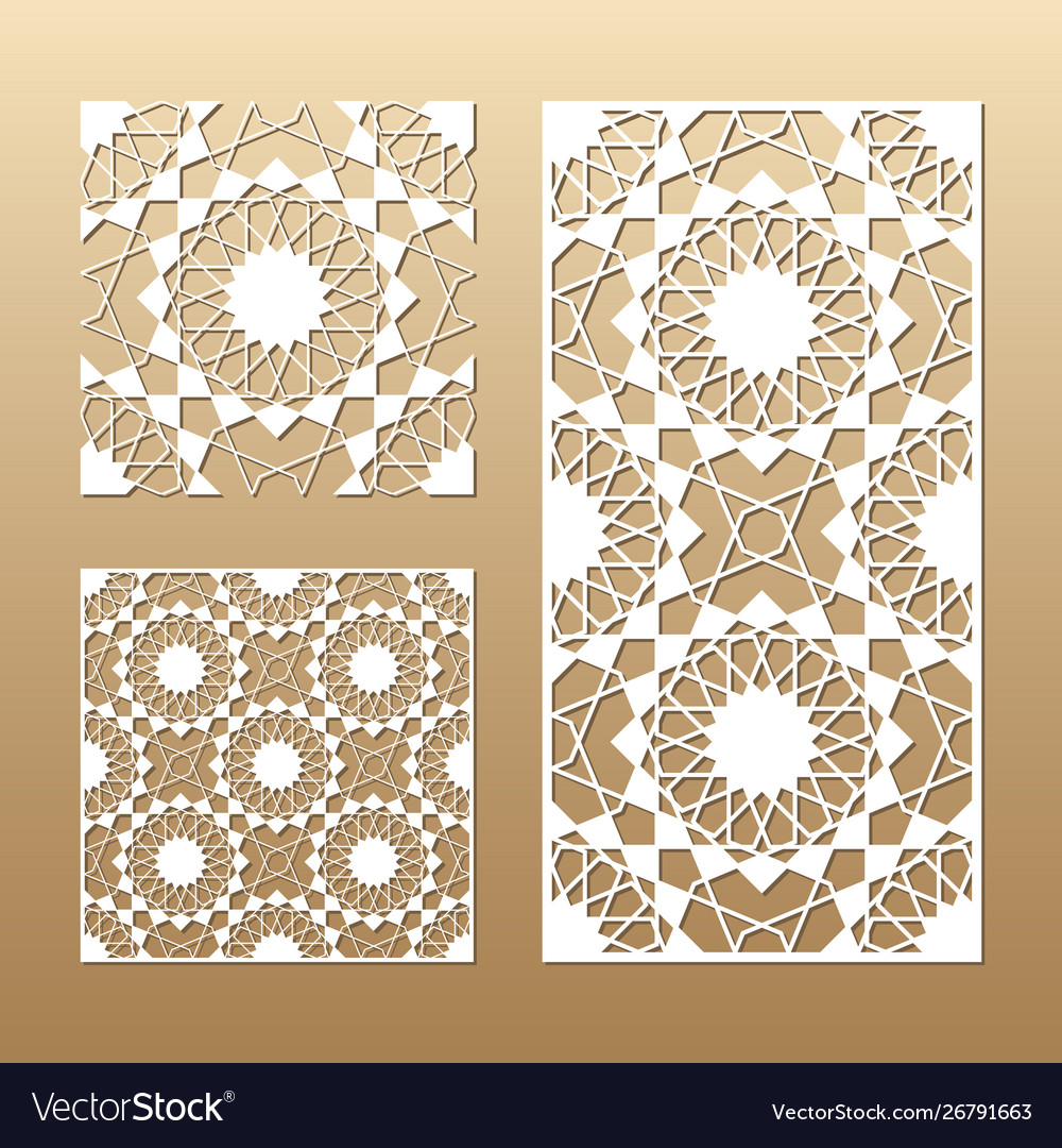 Laser cut panel Royalty Free Vector Image - VectorStock