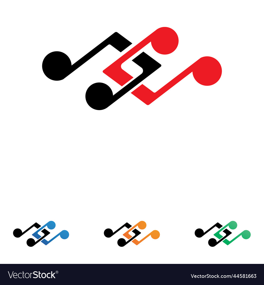 Music note icon design Royalty Free Vector Image