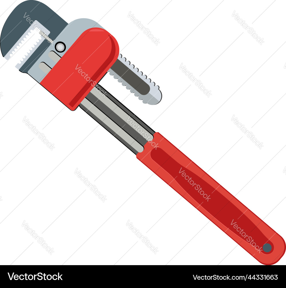 Red wrench on a white background Royalty Free Vector Image