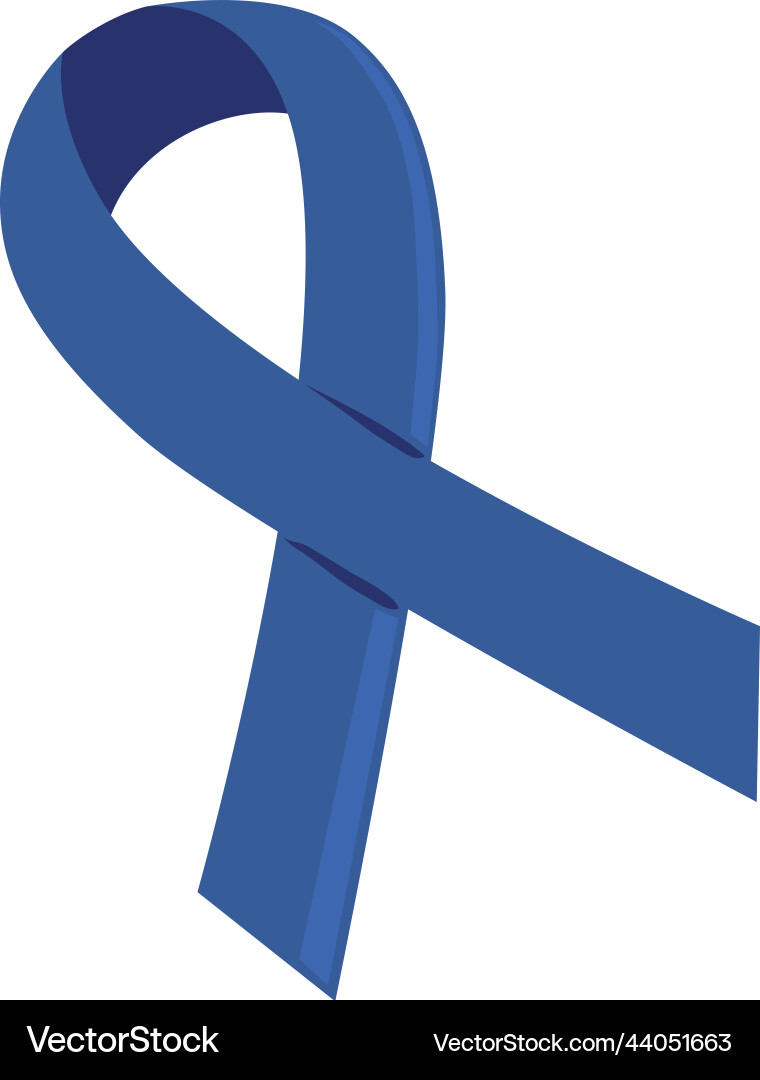 Ribbon blue prostate cancer Royalty Free Vector Image