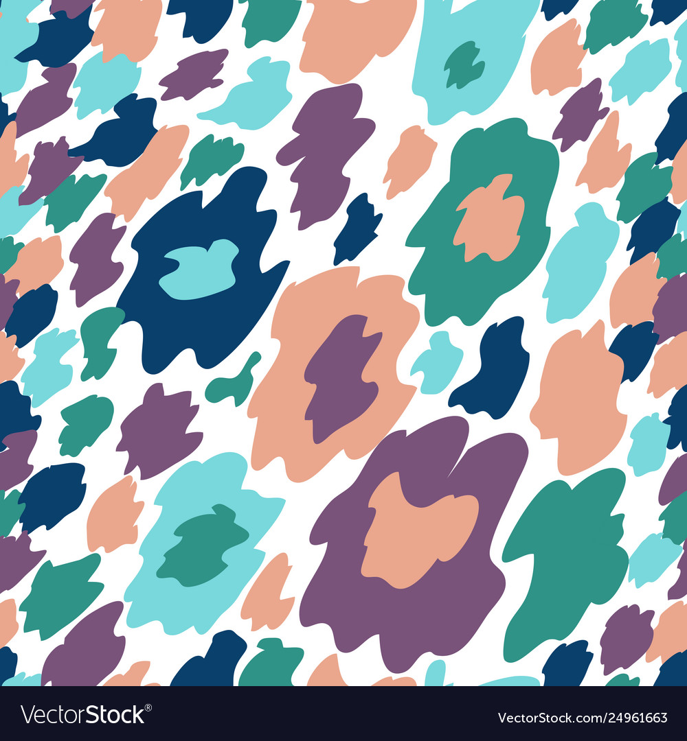 Seamless pattern with multi-colored spots hand Vector Image