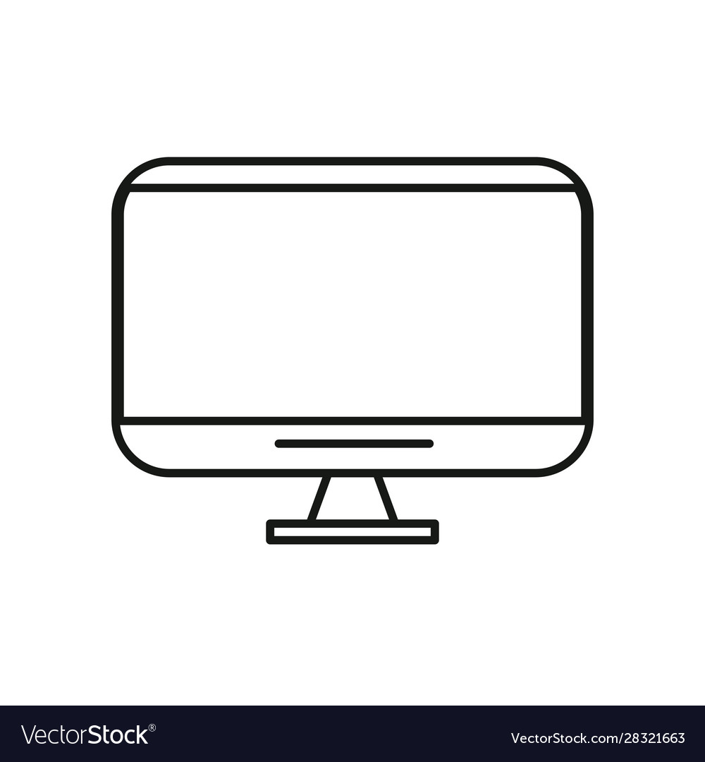 Tv display device with target Royalty Free Vector Image