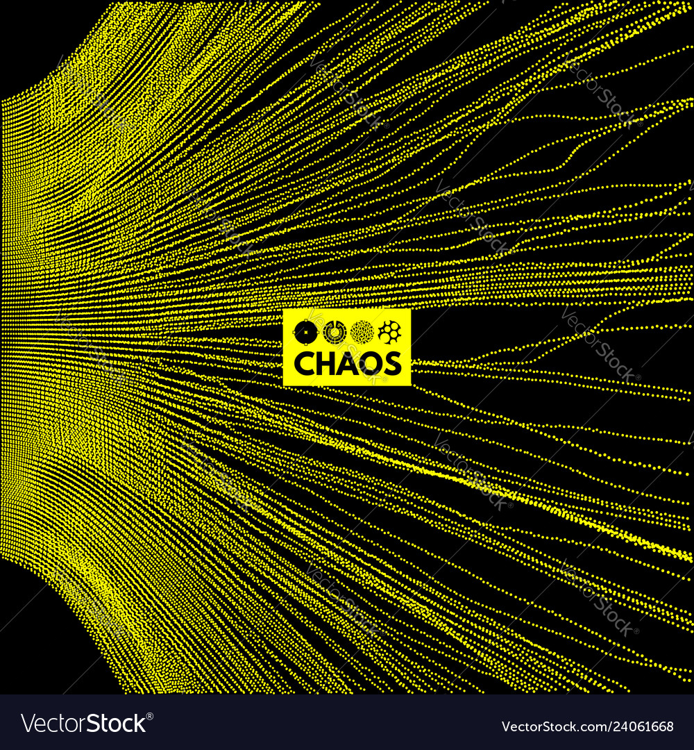 Array dynamic particles 3d futuristic technology Vector Image