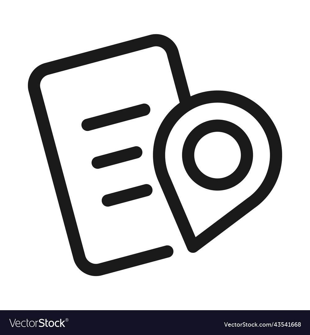 Document tracking outline icon marker system Vector Image Document tracking outline icon marker system Vector Image