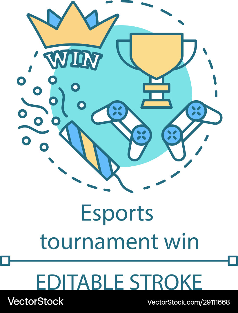 Esports tournament win concept icon Royalty Free Vector