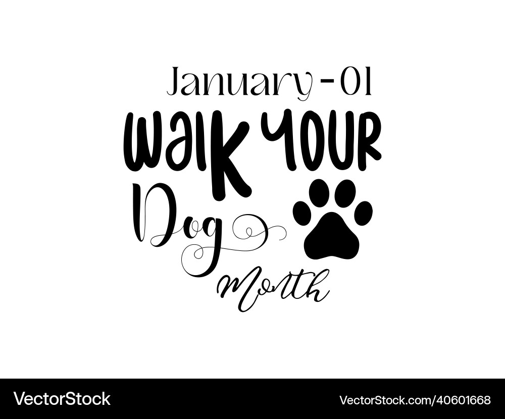 January 01 - calligraphy style hand lettering Vector Image