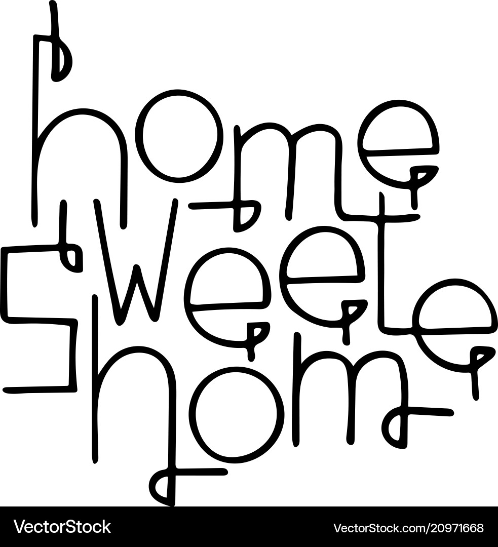 Monochrome hand-drawn lettering quote Royalty Free Vector