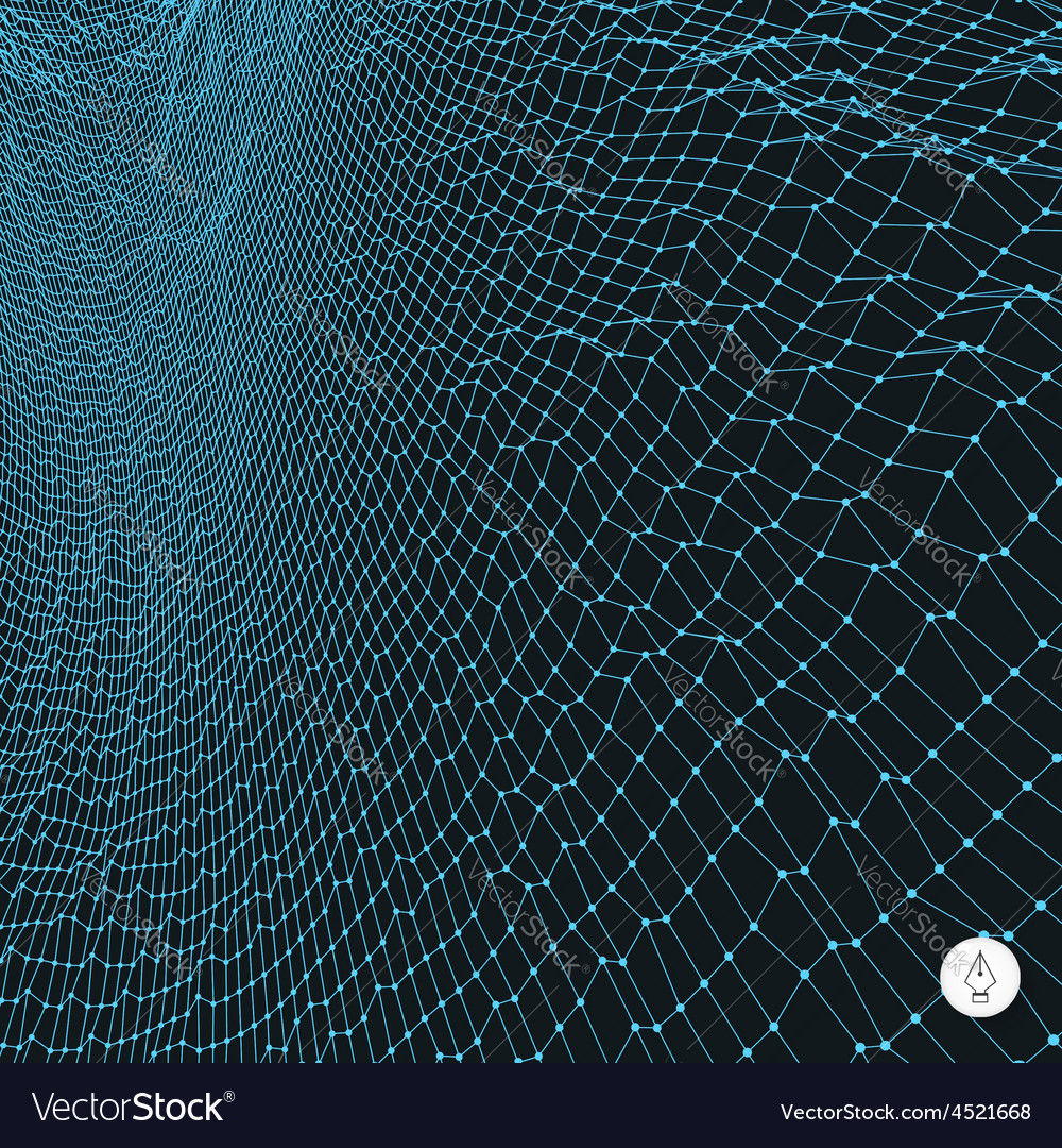 Network abstract background 3d technology Vector Image