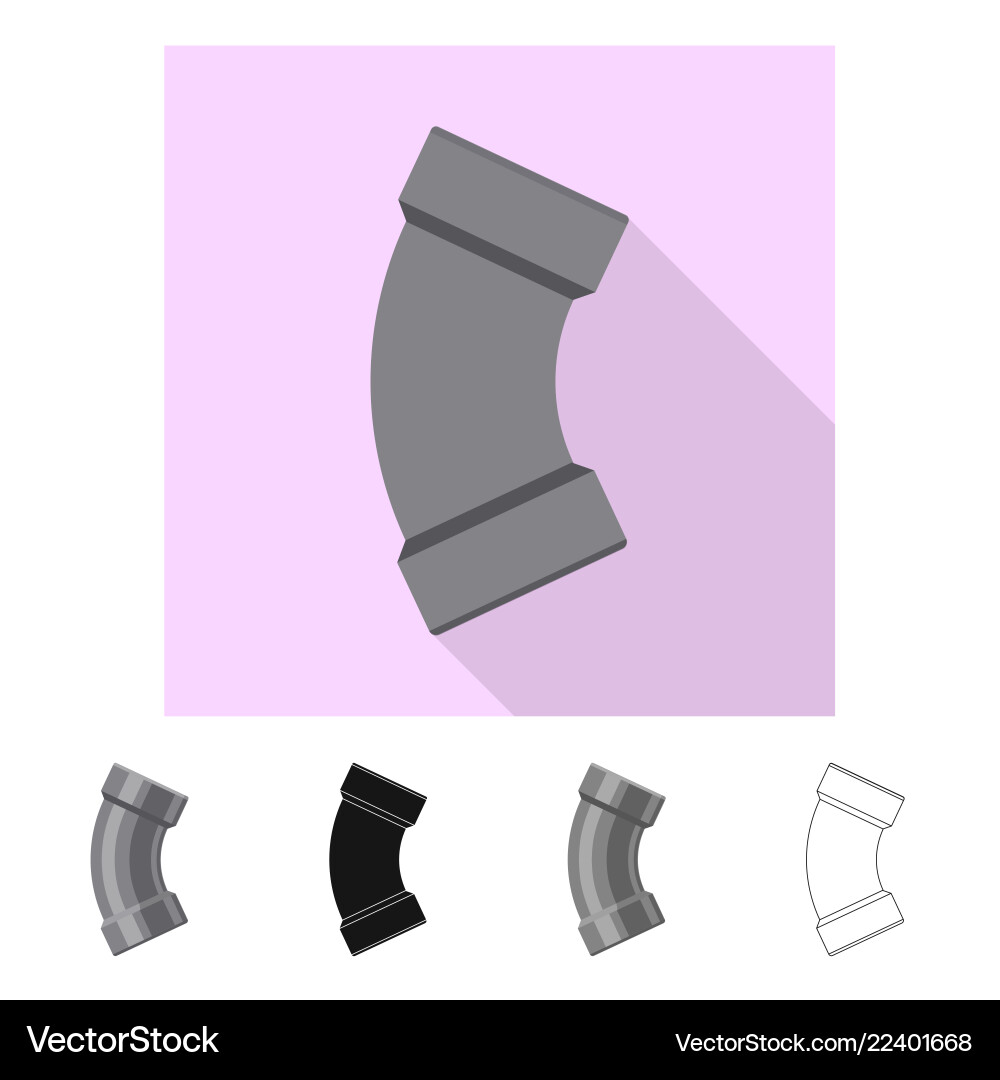 Pipe and tube symbol set Royalty Free Vector Image