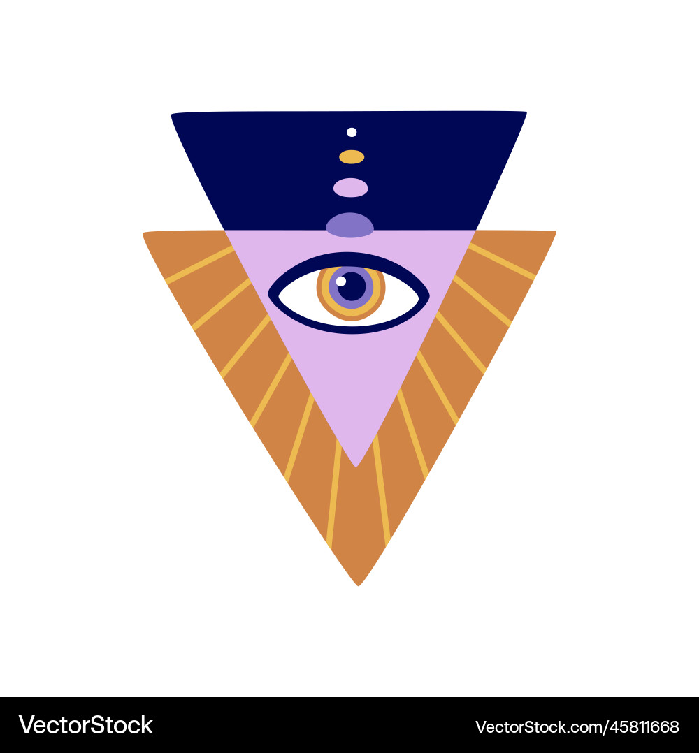 Providence seeing symbol isolated magic eye sign Vector Image
