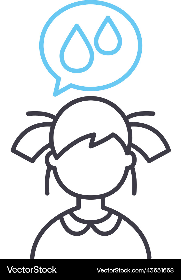Stress and life problems line icon outline symbol Vector Image