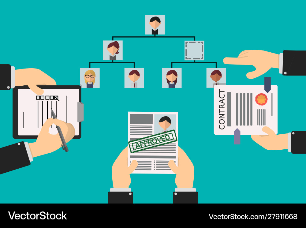 Vacancy in organizational hierarchy the Royalty Free Vector