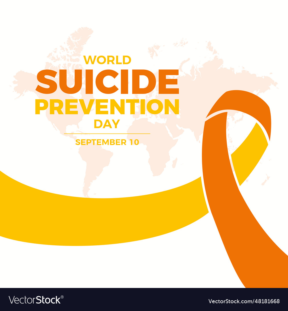 World suicide prevention day poster Royalty Free Vector