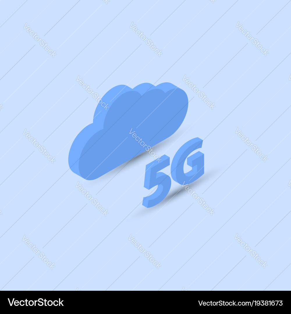 5g symbol of a cloud wireless connection Vector Image