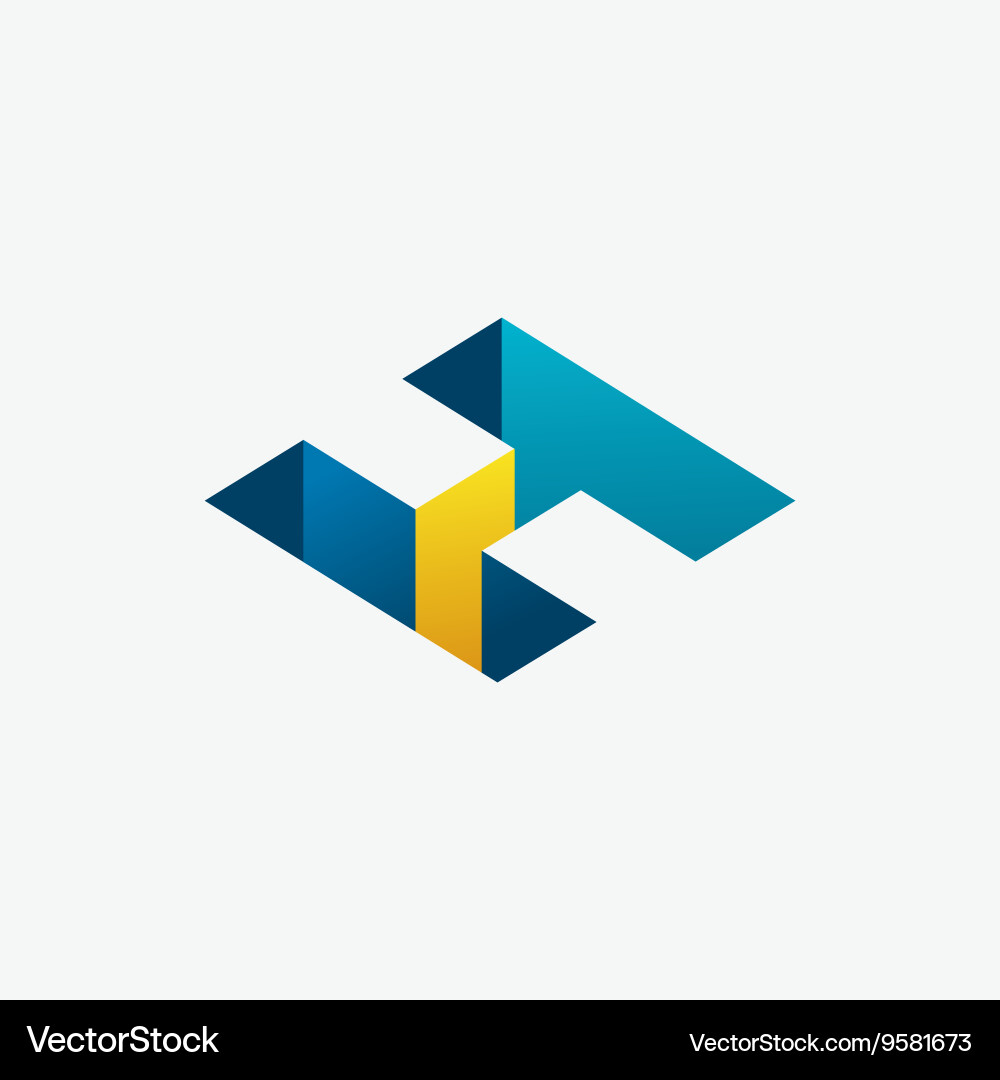 Abstract shapes of letters Royalty Free Vector Image