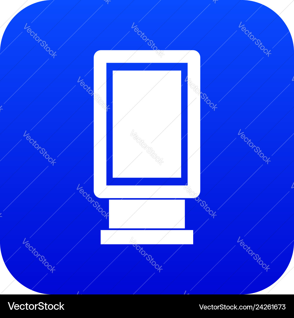 Advertising signs icon digital blue Royalty Free Vector