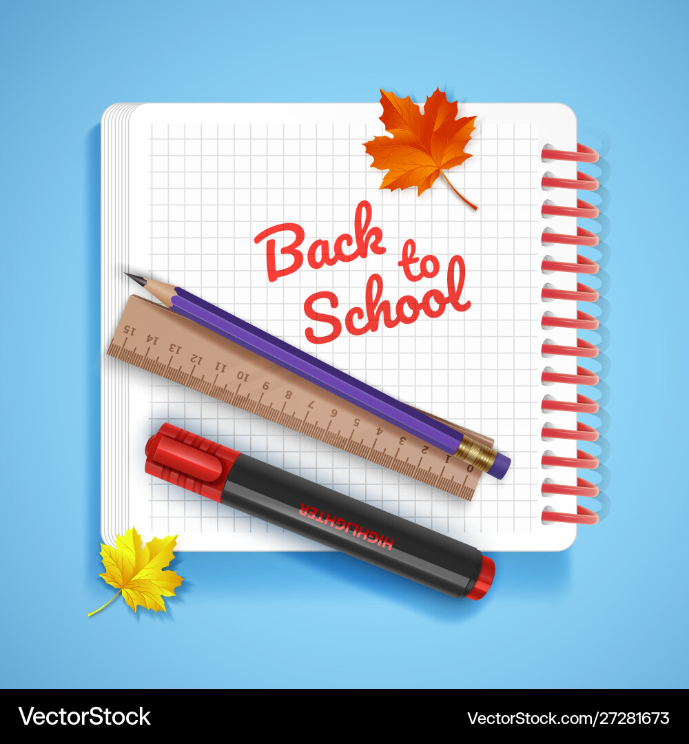 Colorful postcard in honor back to school Vector Image