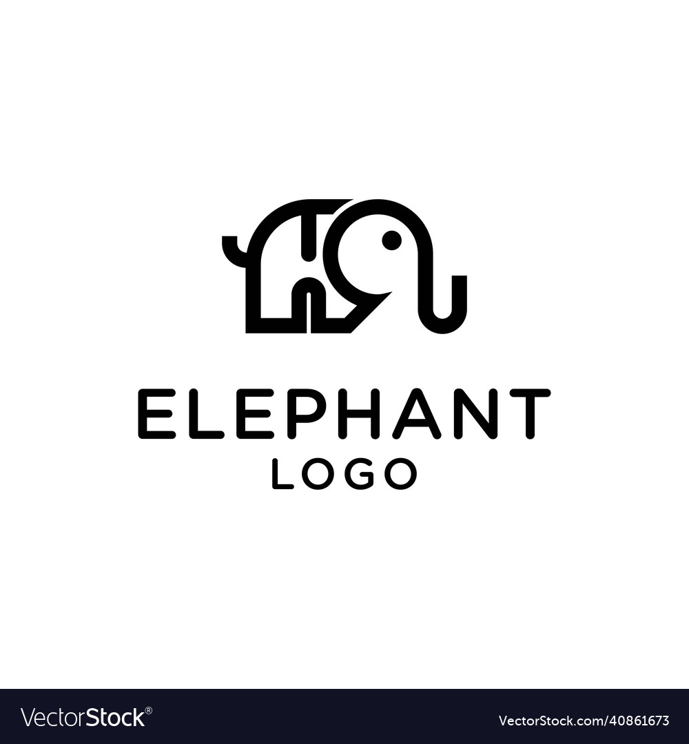 Elephant logo design concept Royalty Free Vector Image