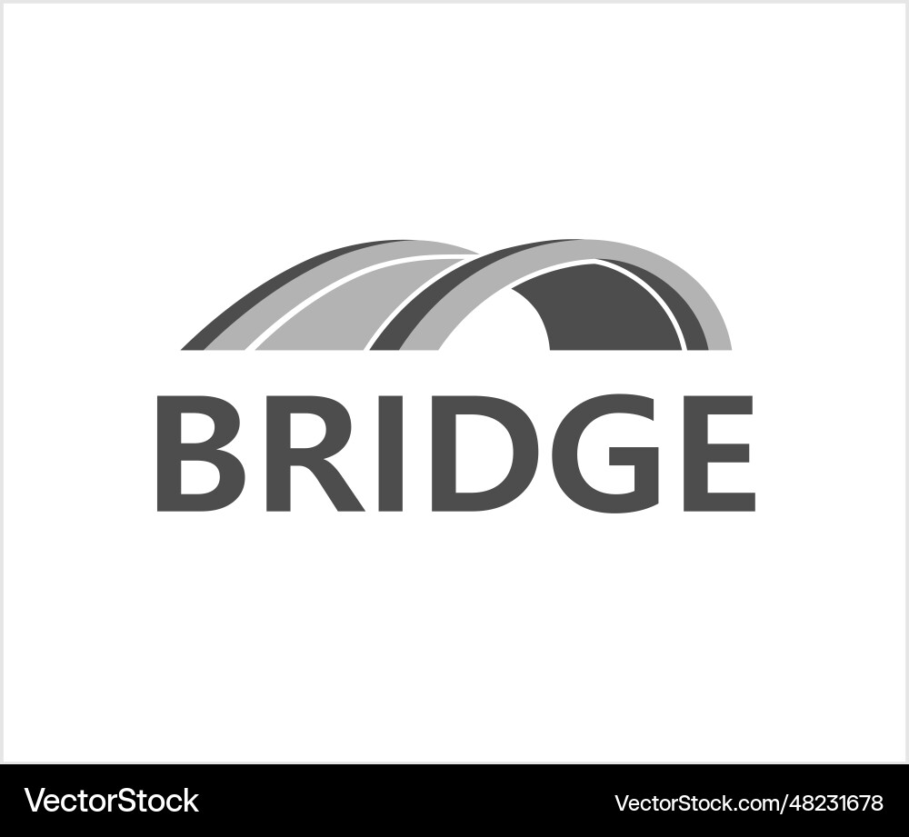 Bridge logo symbol icon design Royalty Free Vector Image