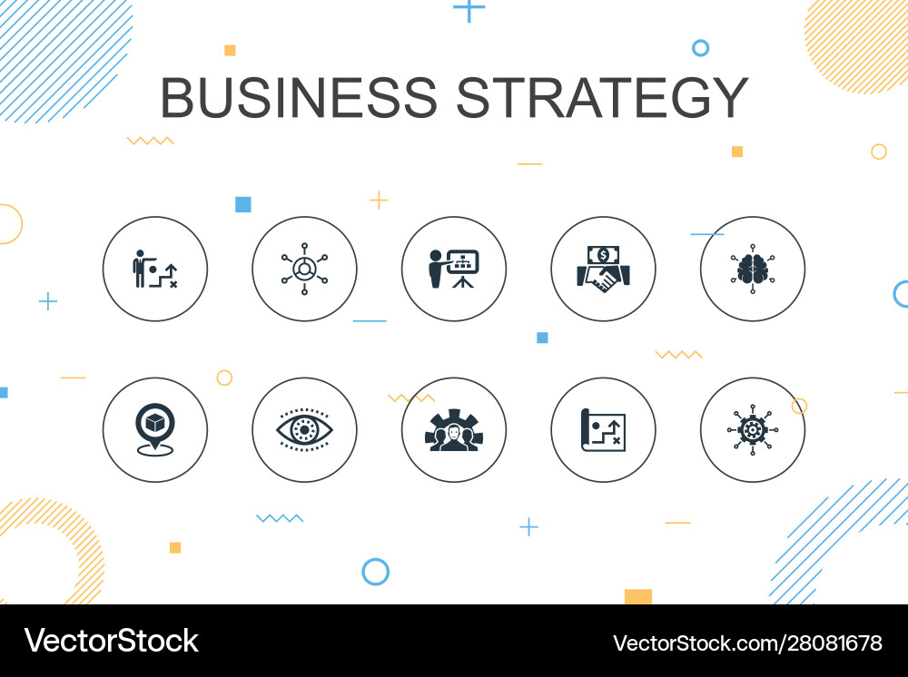 Business strategy trendy infographic template Vector Image