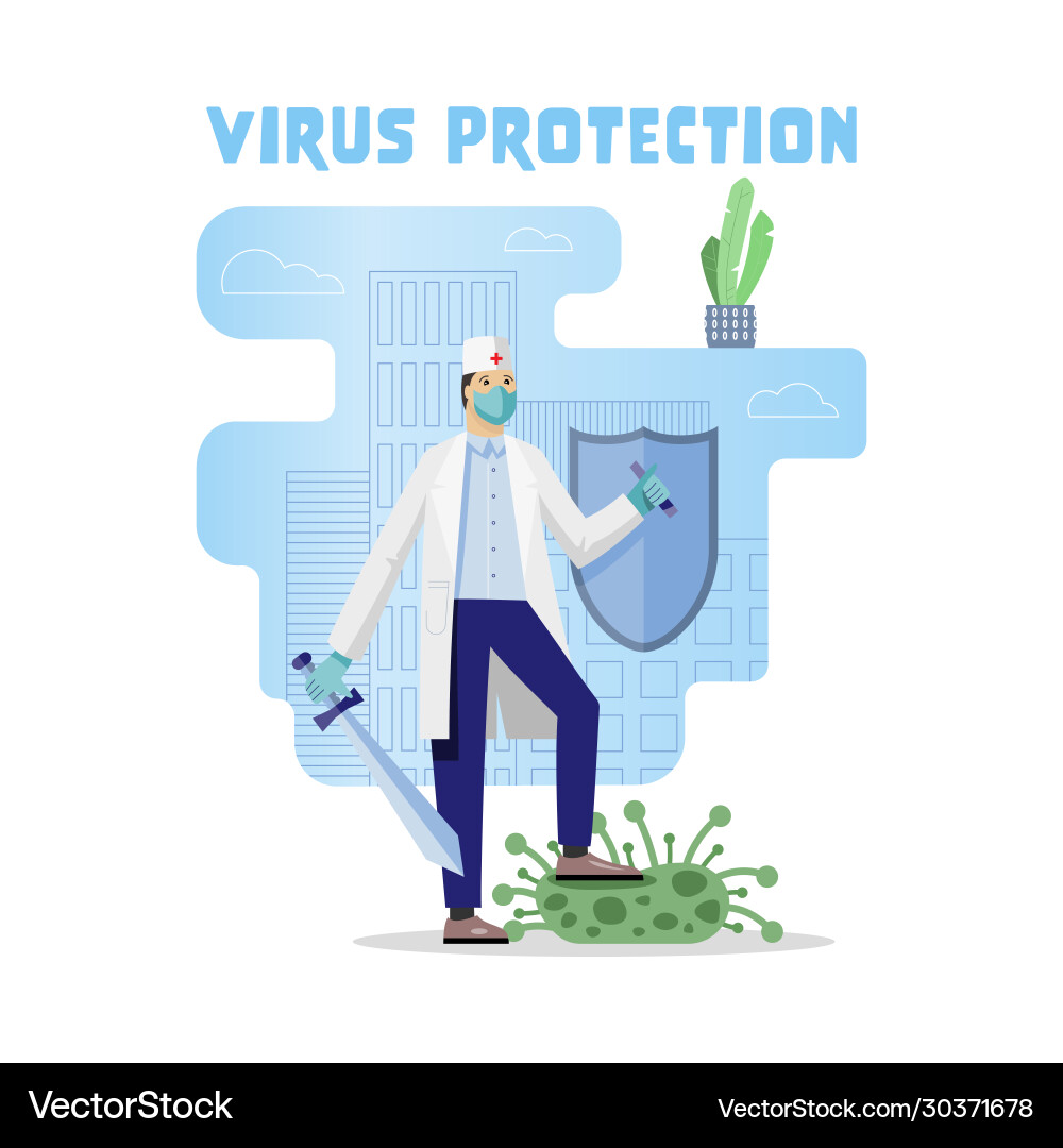 Corona virus protection Royalty Free Vector Image
