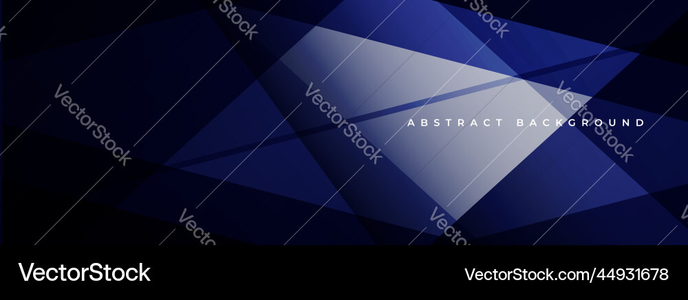 Dark blue abstract modern banner with geometric Vector Image