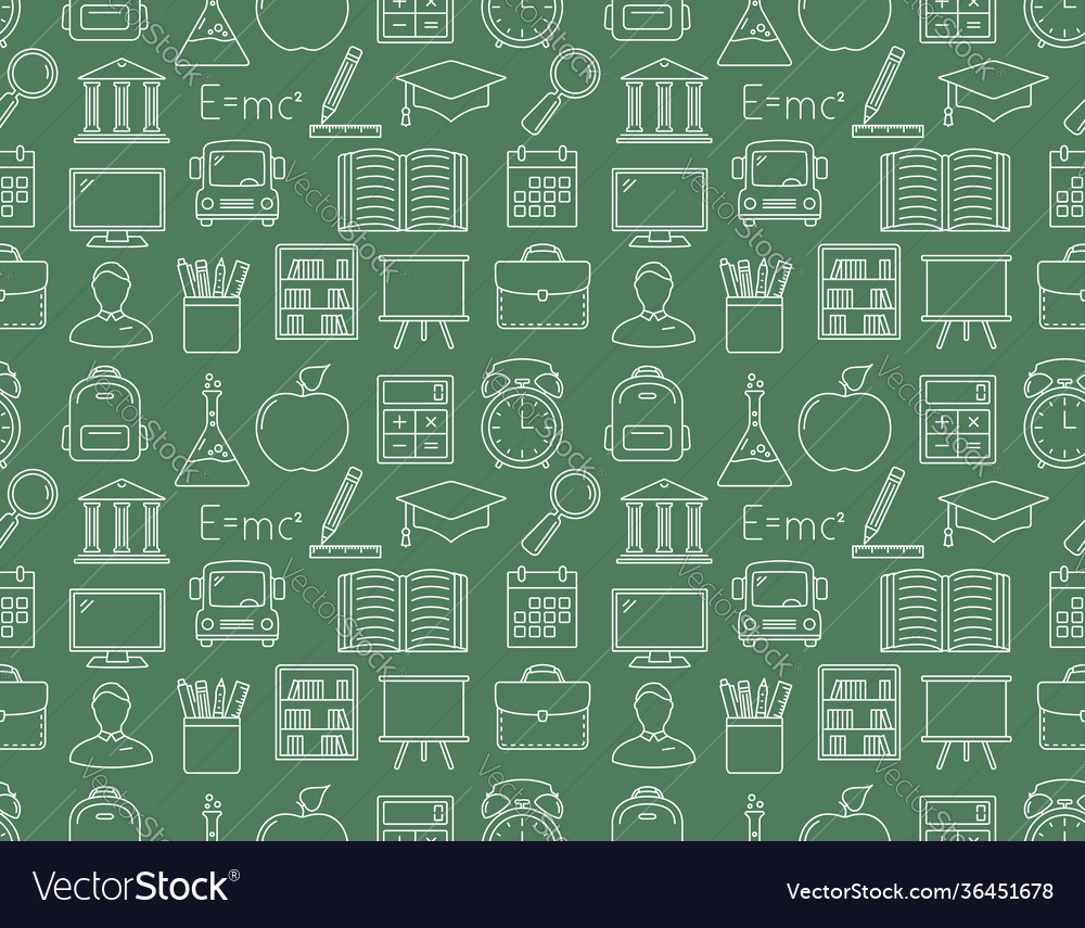 Education seamless pattern Royalty Free Vector Image