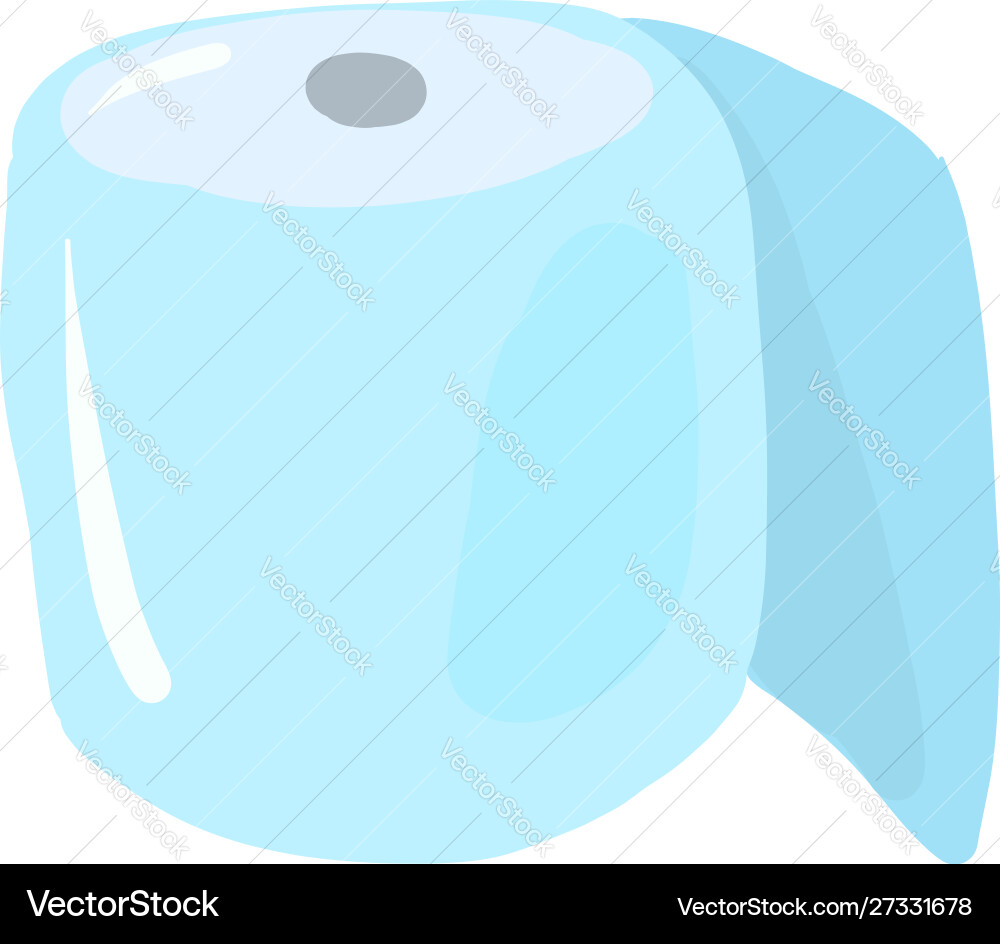 Flat toilet paper on white background Royalty Free Vector