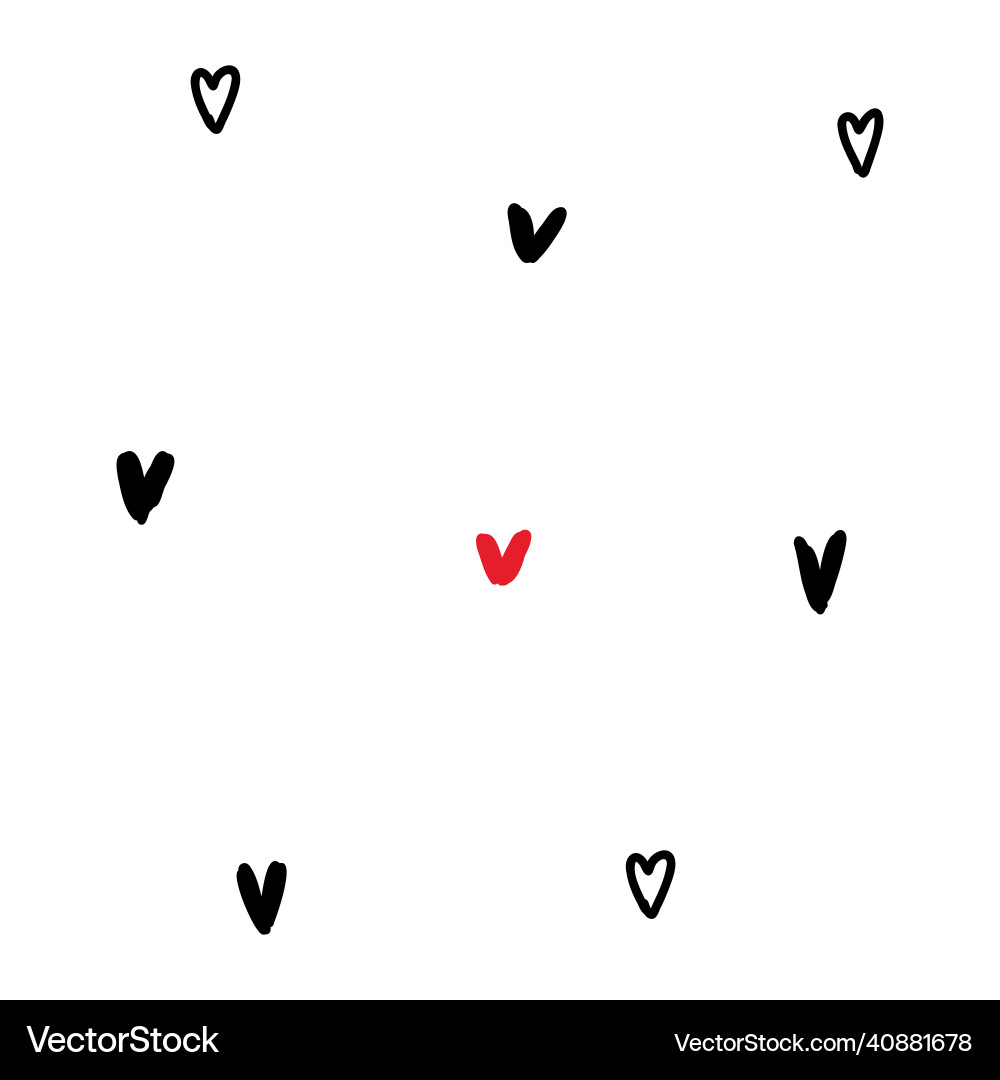 Hand drawn doodle hearts Royalty Free Vector Image