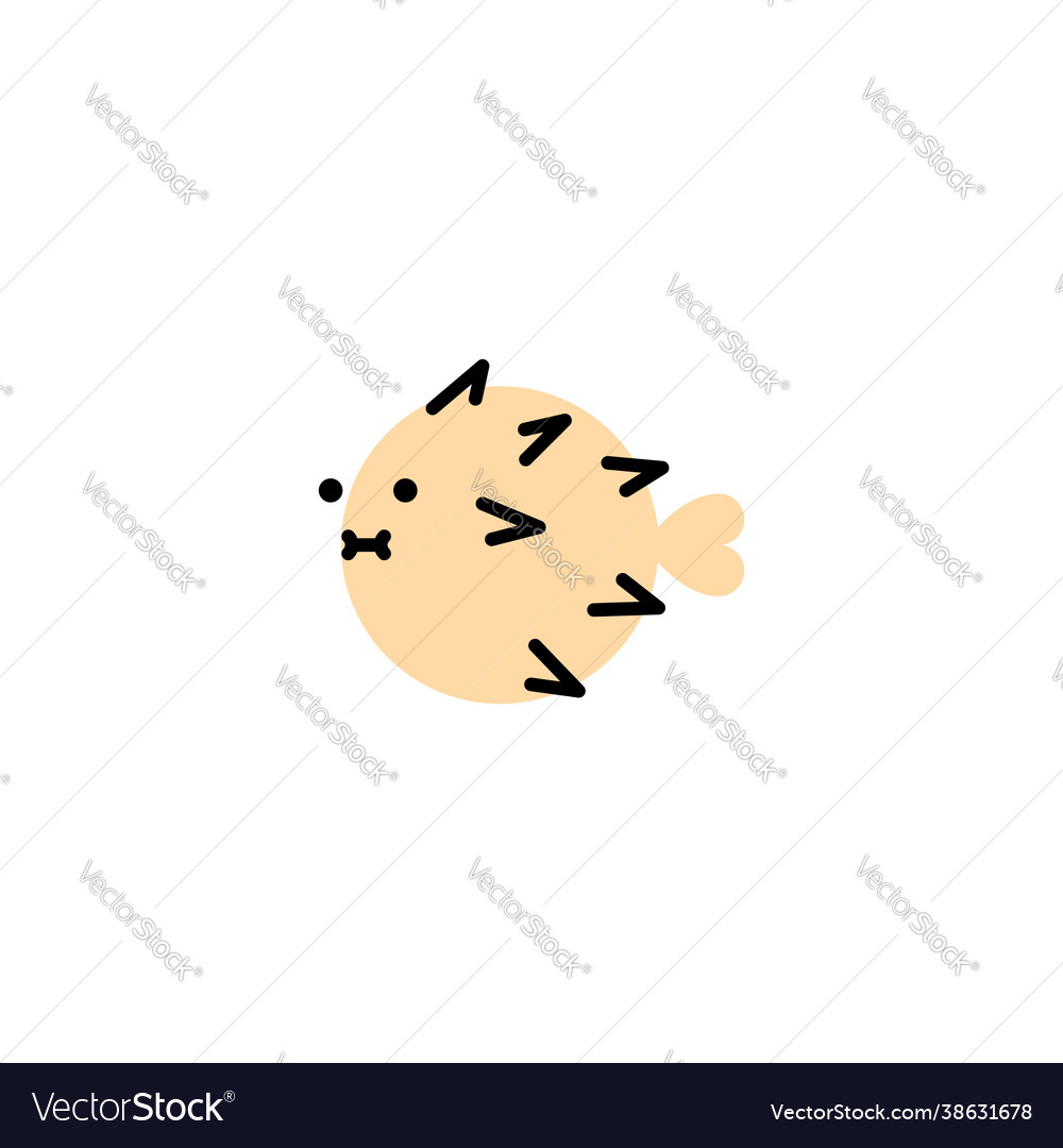 Puffer fish Royalty Free Vector Image - VectorStock
