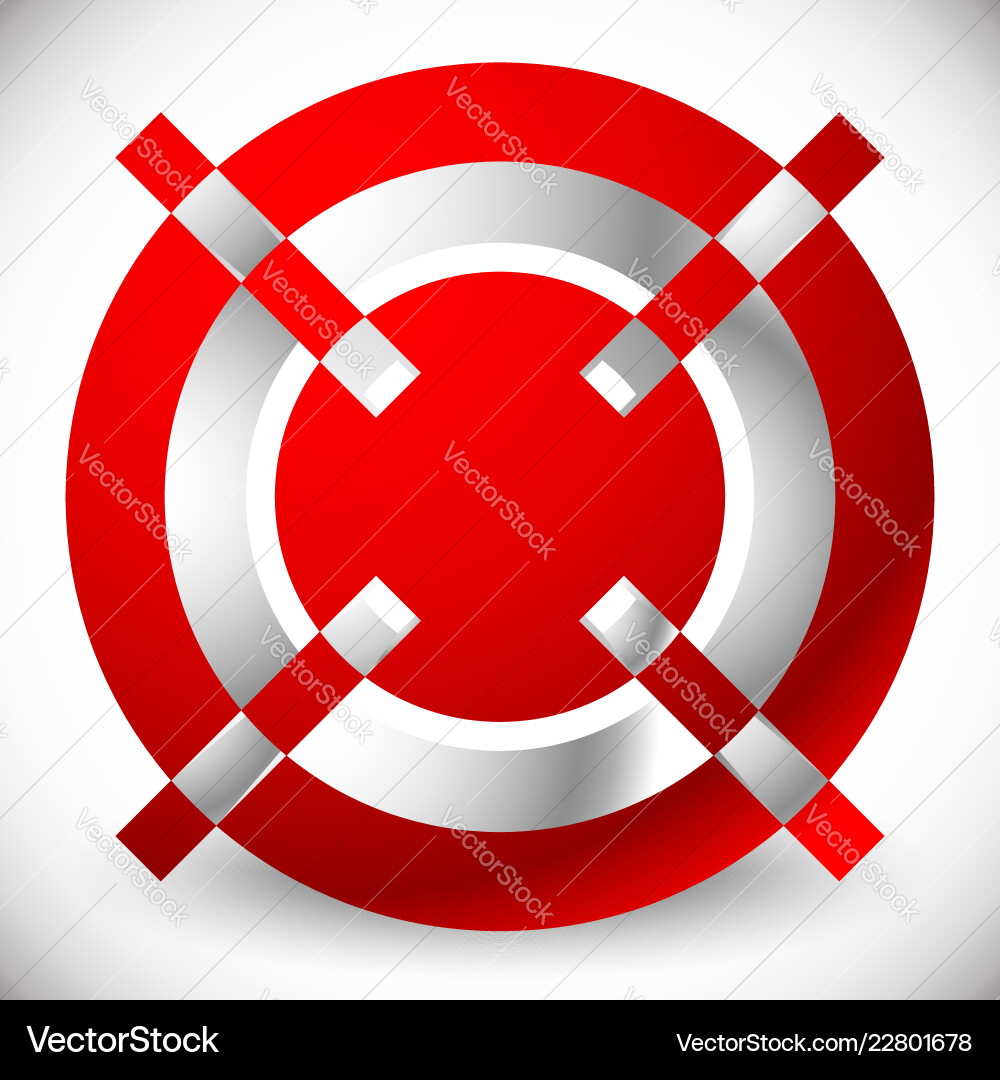 Red target mark crosshair reticle graphics Vector Image