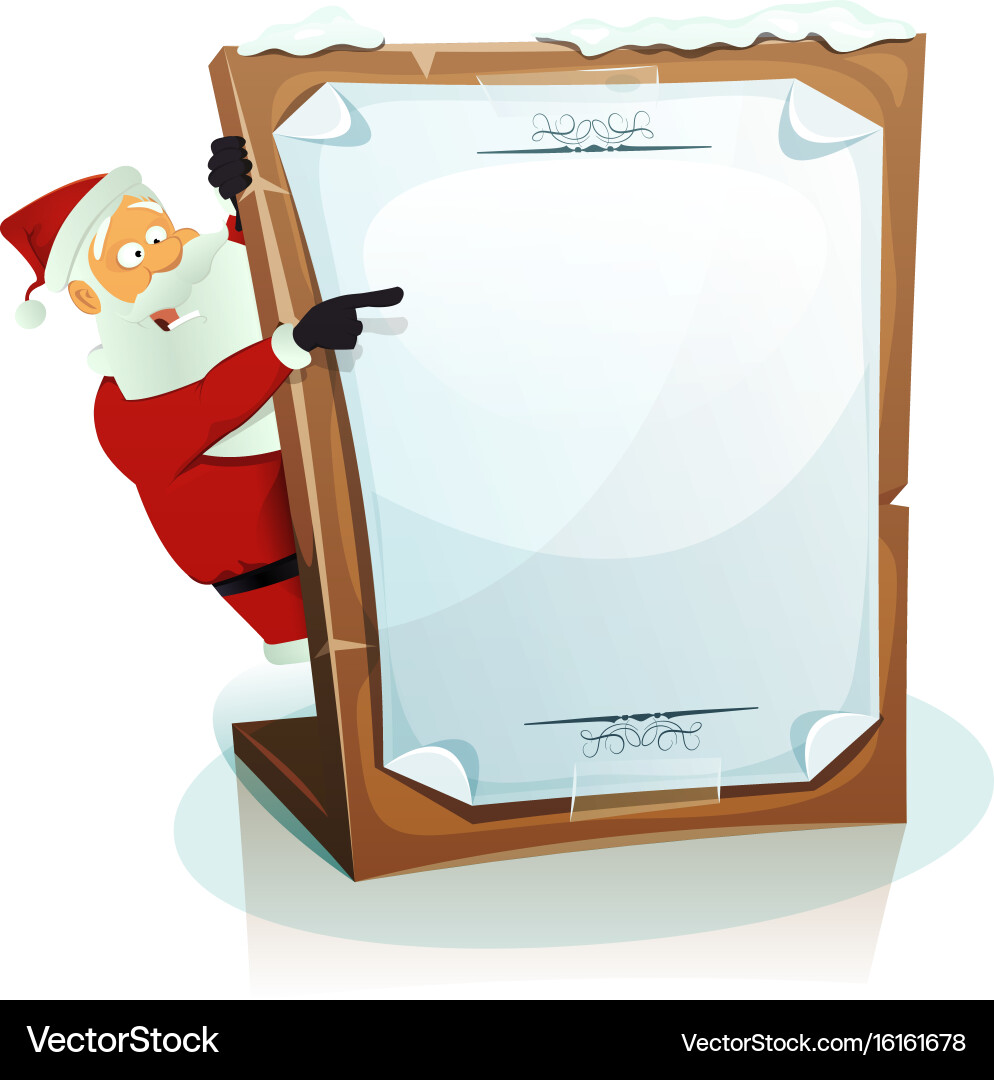 Santa claus pointing christmas background Vector Image