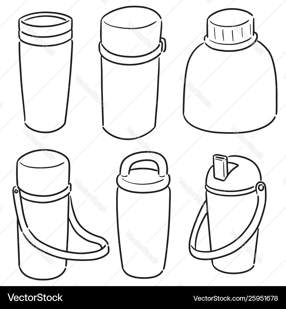 Set water bottle Royalty Free Vector Image - VectorStock