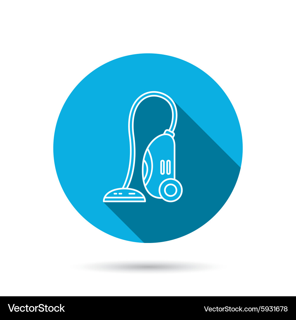 Vacuum cleaner icon housework device sign Vector Image