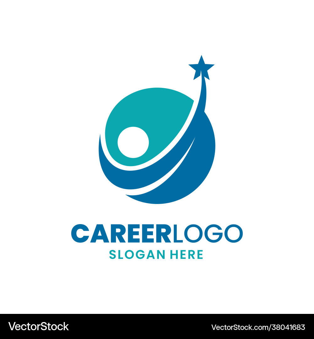 Career logo template design leadership logo Vector Image