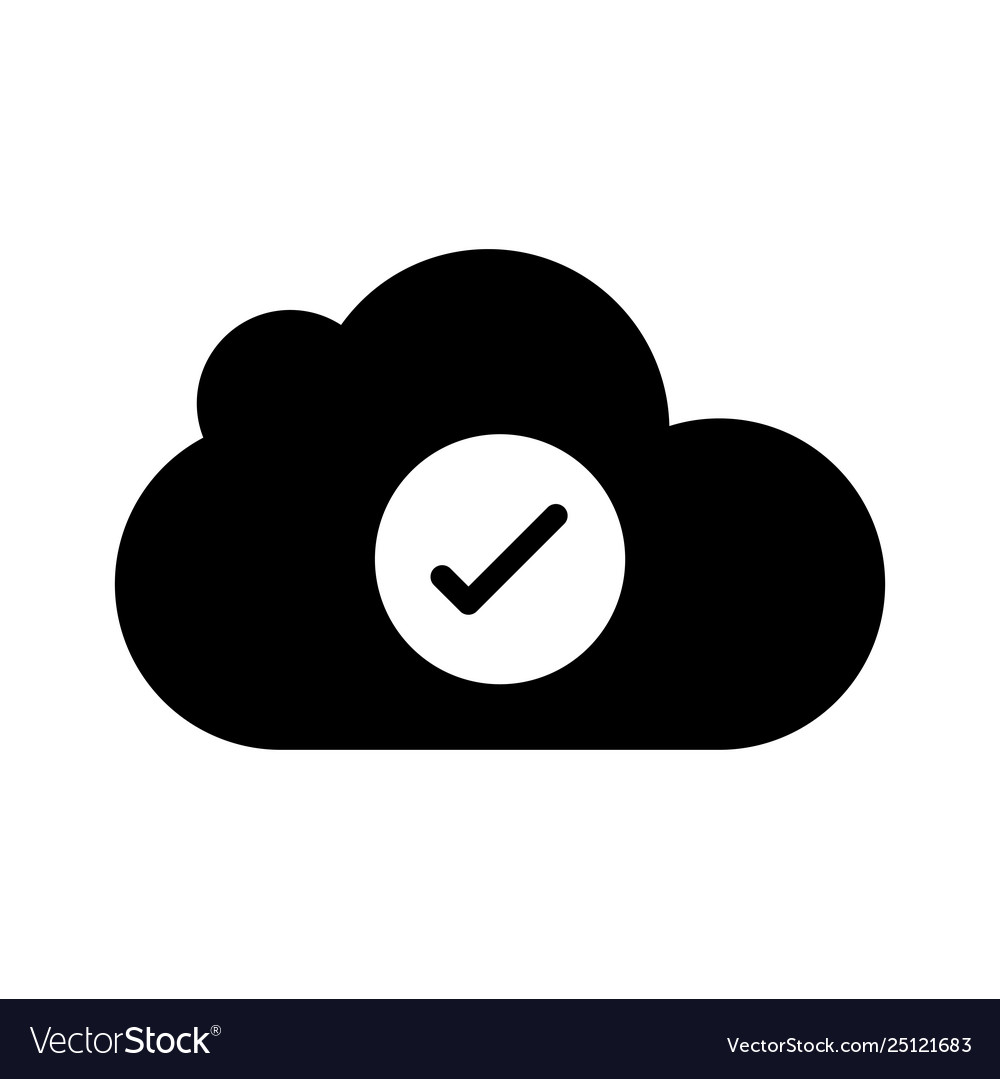 Check cloud Royalty Free Vector Image - VectorStock
