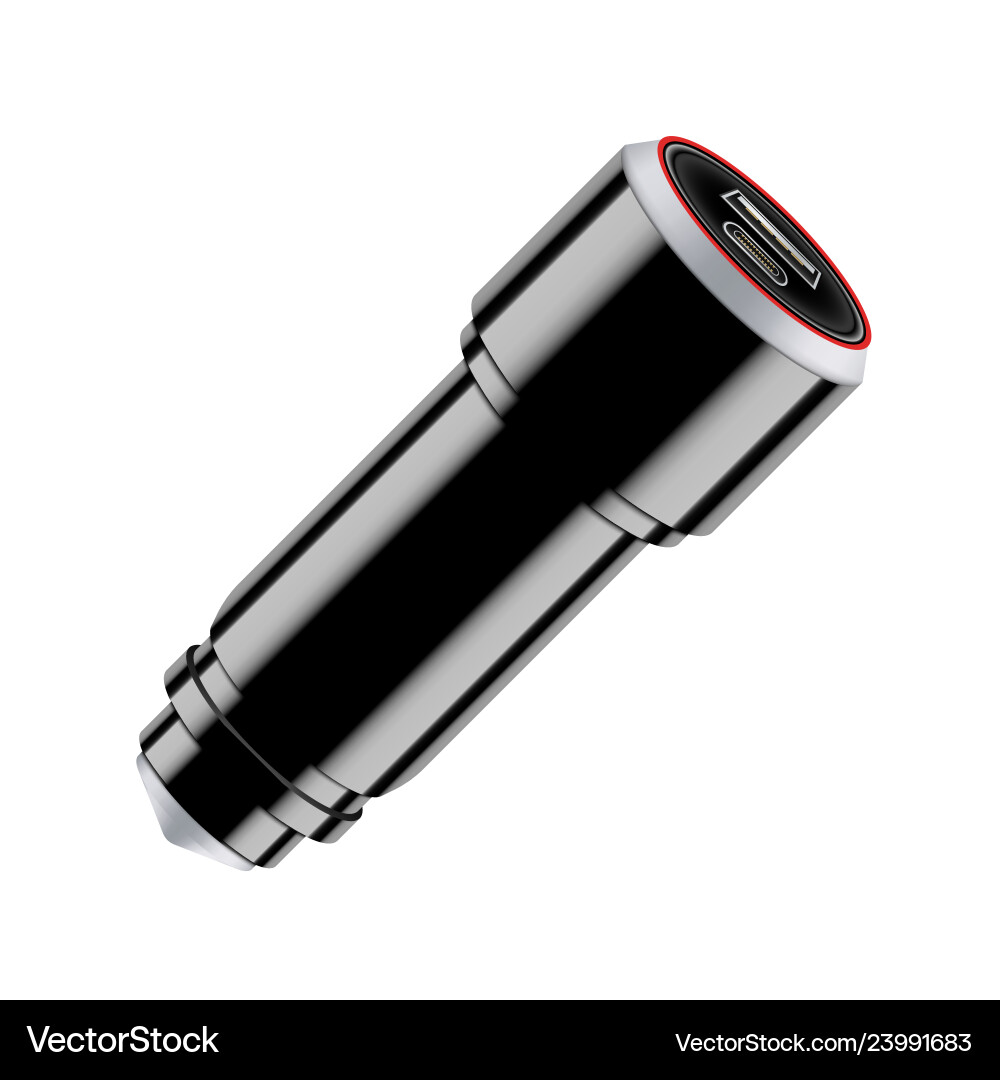 Creative of charger car usb Royalty Free Vector Image