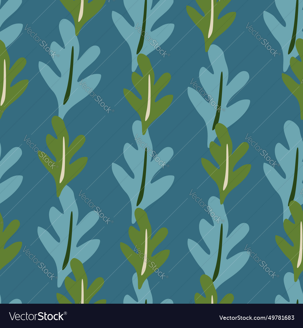 Elegant seamless leaves pattern Royalty Free Vector Image