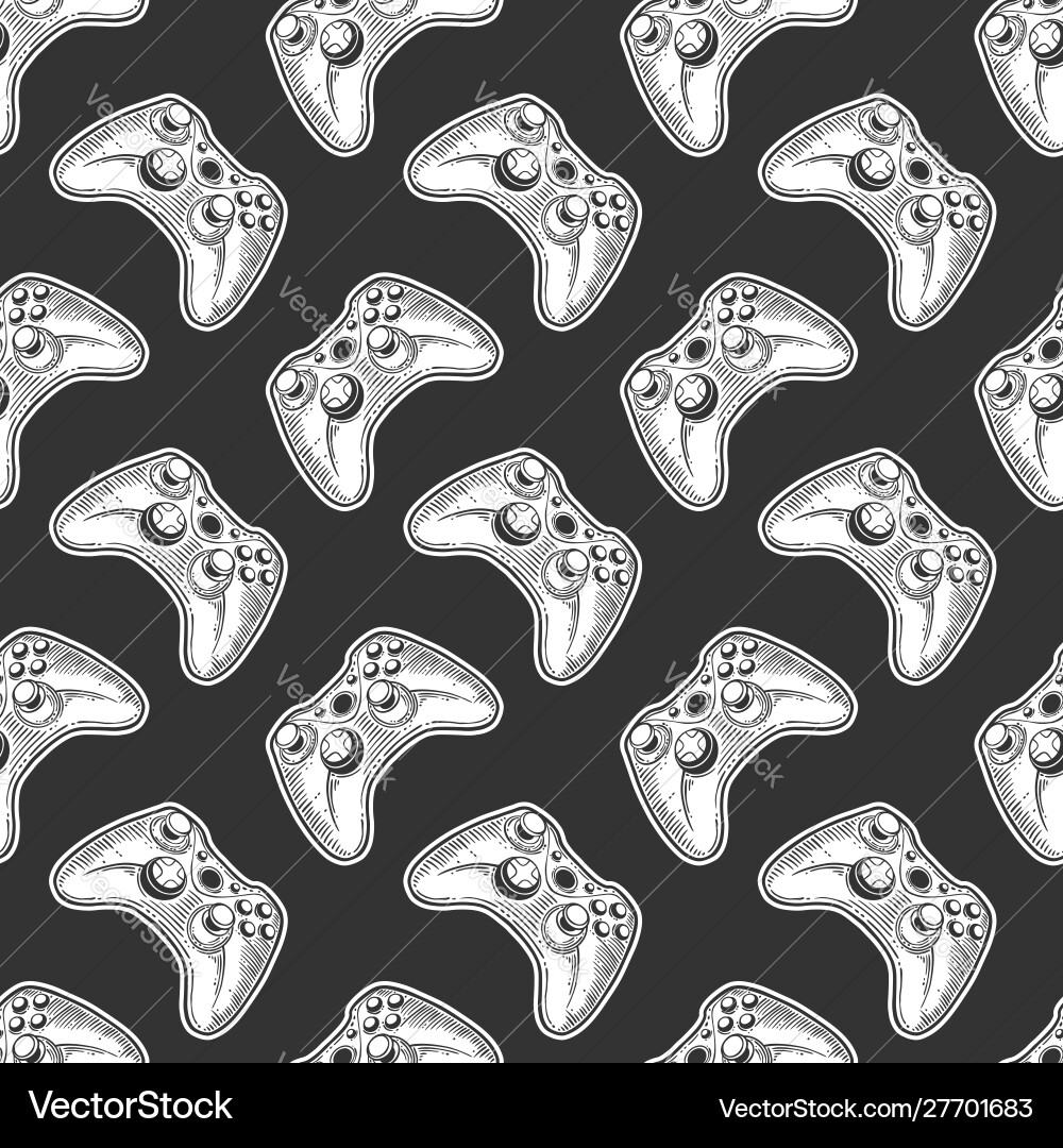 Gamepad concept in doodle and sketch style hand Vector Image