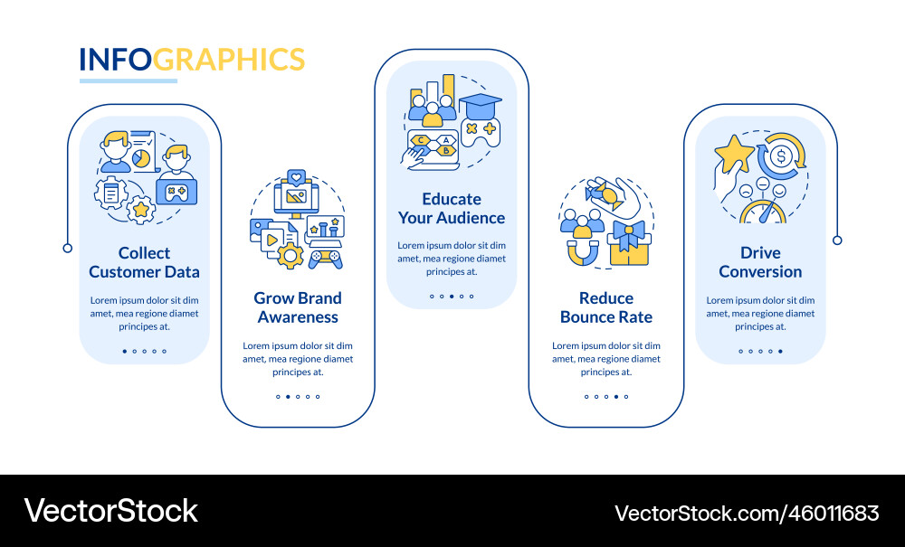 Gamification of digital marketing pros rectangle Vector Image