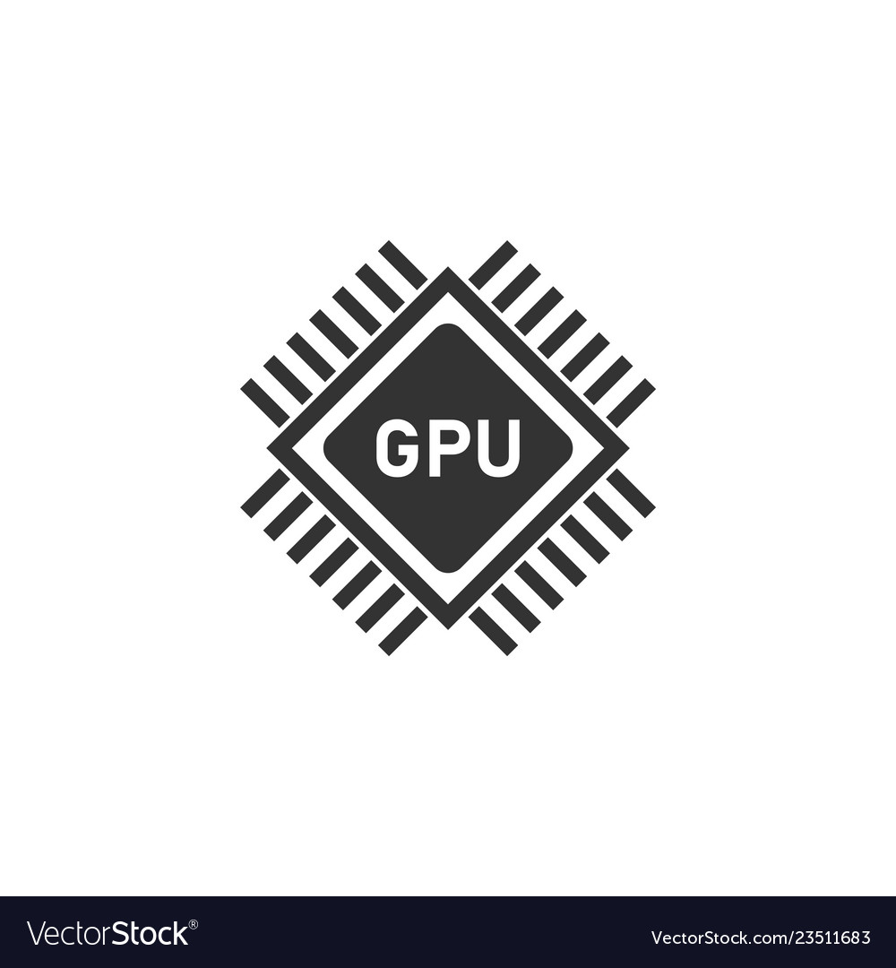 Gpu icon flat Royalty Free Vector Image - VectorStock Gpu icon flat Royalty Free Vector Image - VectorStock
