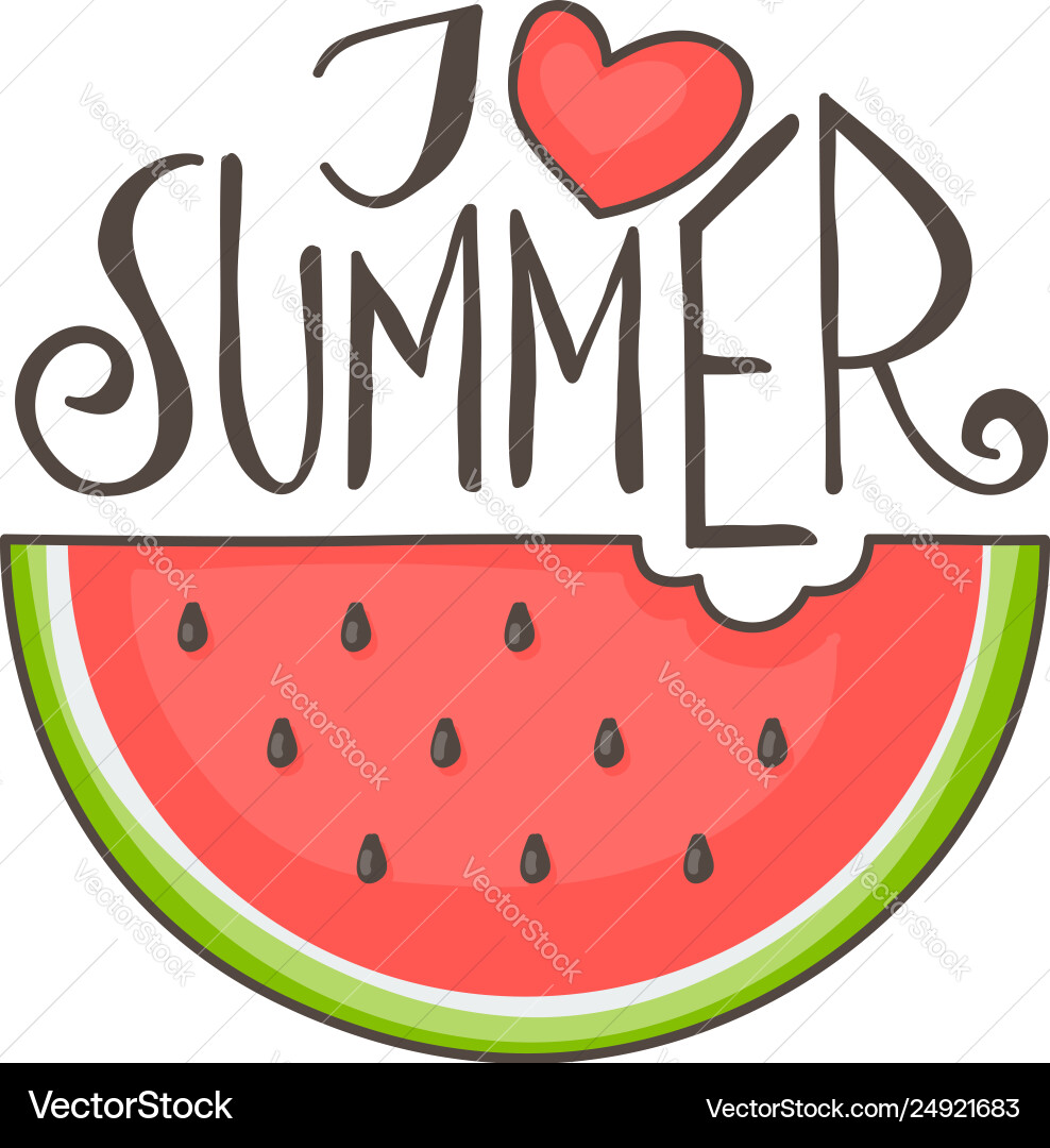 I love summer badge Royalty Free Vector Image - VectorStock