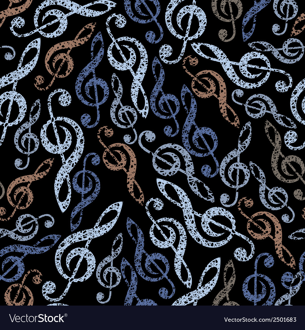 Music theme seamless background pattern Royalty Free Vector