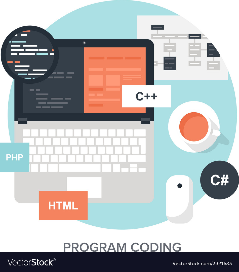 Program coding Royalty Free Vector Image - VectorStock